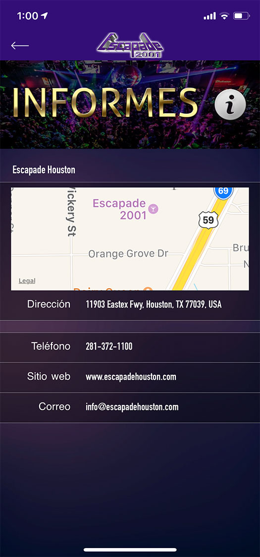 Escapade Houston - APP