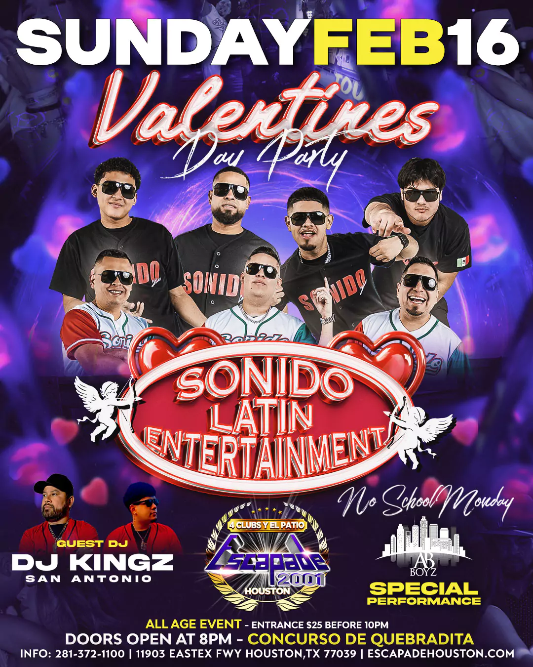 Nightclub en Houston | Escapade 2001 - Música en Vivo y 4 Clubs