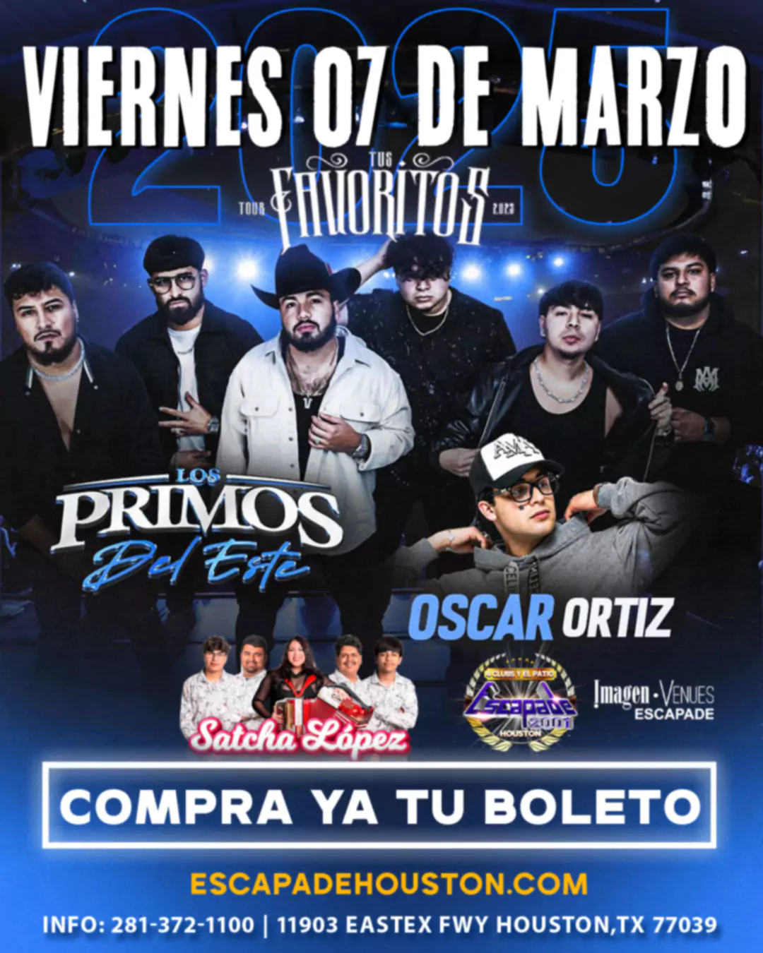 Nightclub en Houston | Escapade 2001 - Música en Vivo y 4 Clubs